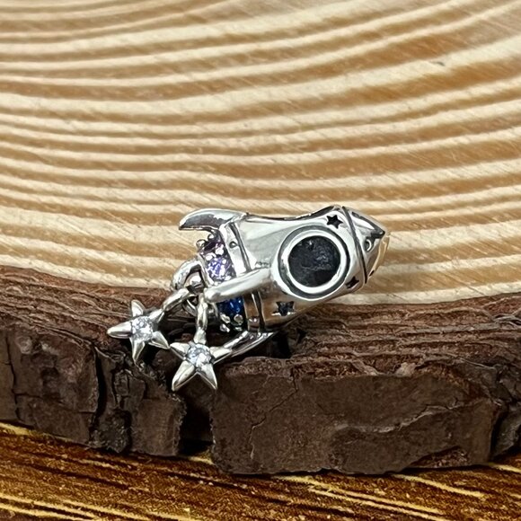 Pandora | Jewelry | Pandora Space Love Rocket Charm Bead | Poshmark